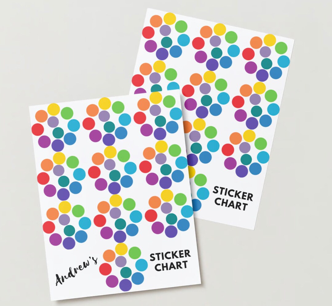 Kids Sticker Reward Chart to 100 - Etsy