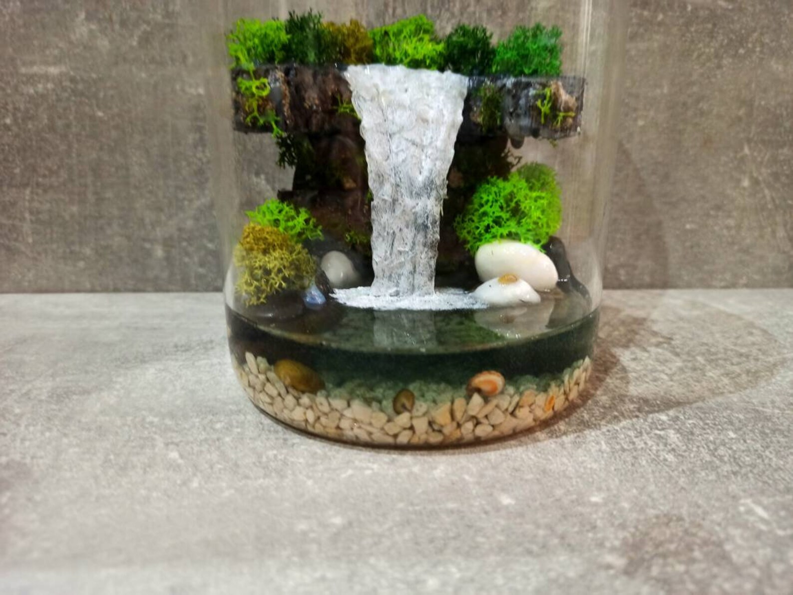 Awesome Waterfall Scene Terrarium in Glass Stylish Diorama - Etsy