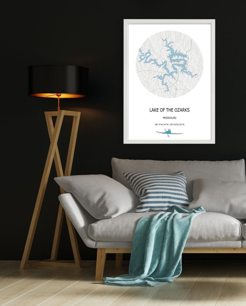 Custom Map of Your Favorite Lake in the World Digital Product - Etsy