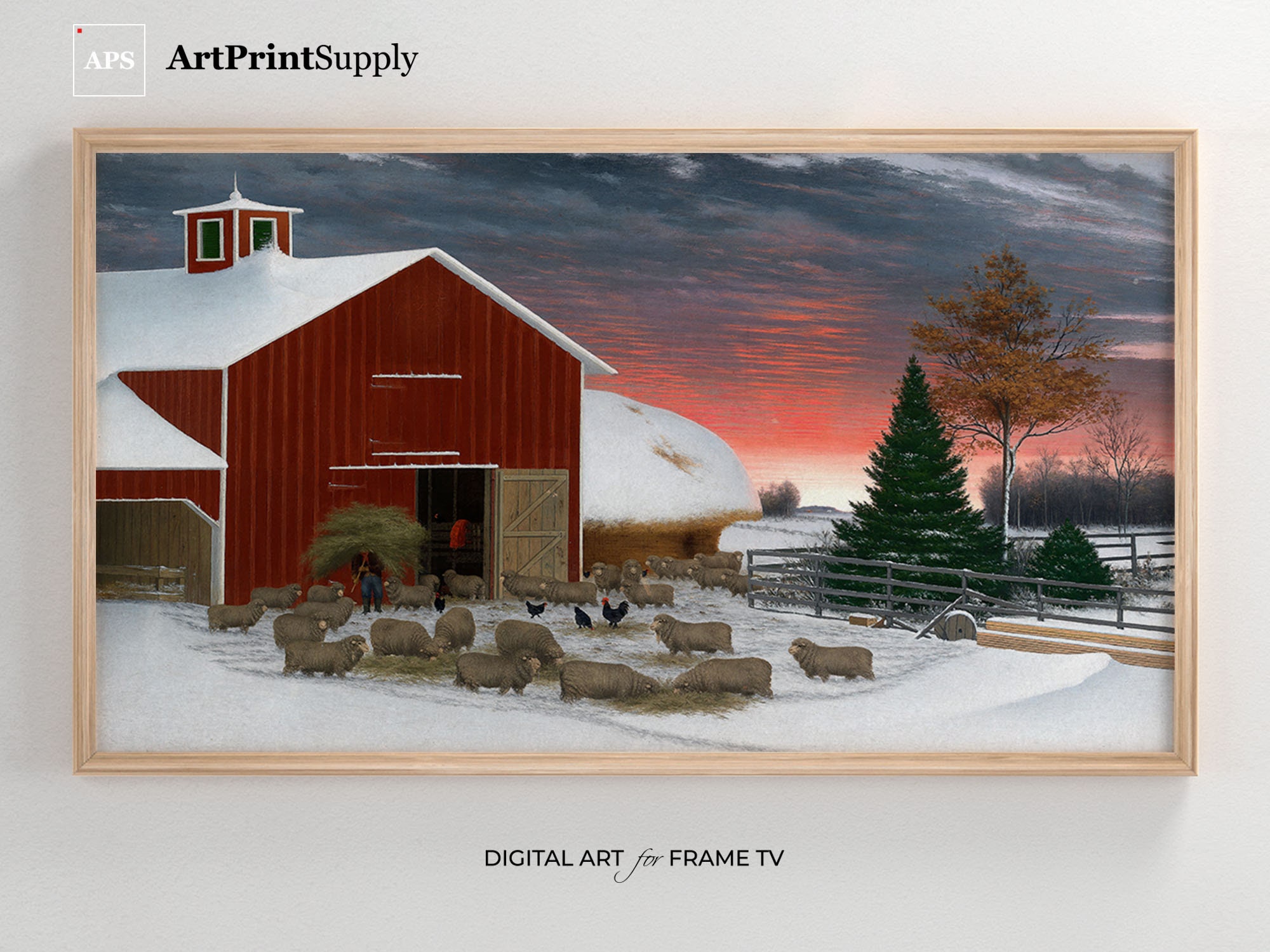Digital Download Christmas Art Frame TV Samsung Frame TV Art Vintage ...
