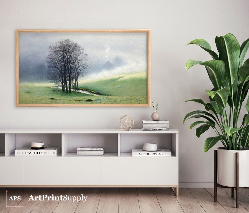 Samsung Frame TV Art Spring Landscape Oil Painting Spring - Etsy