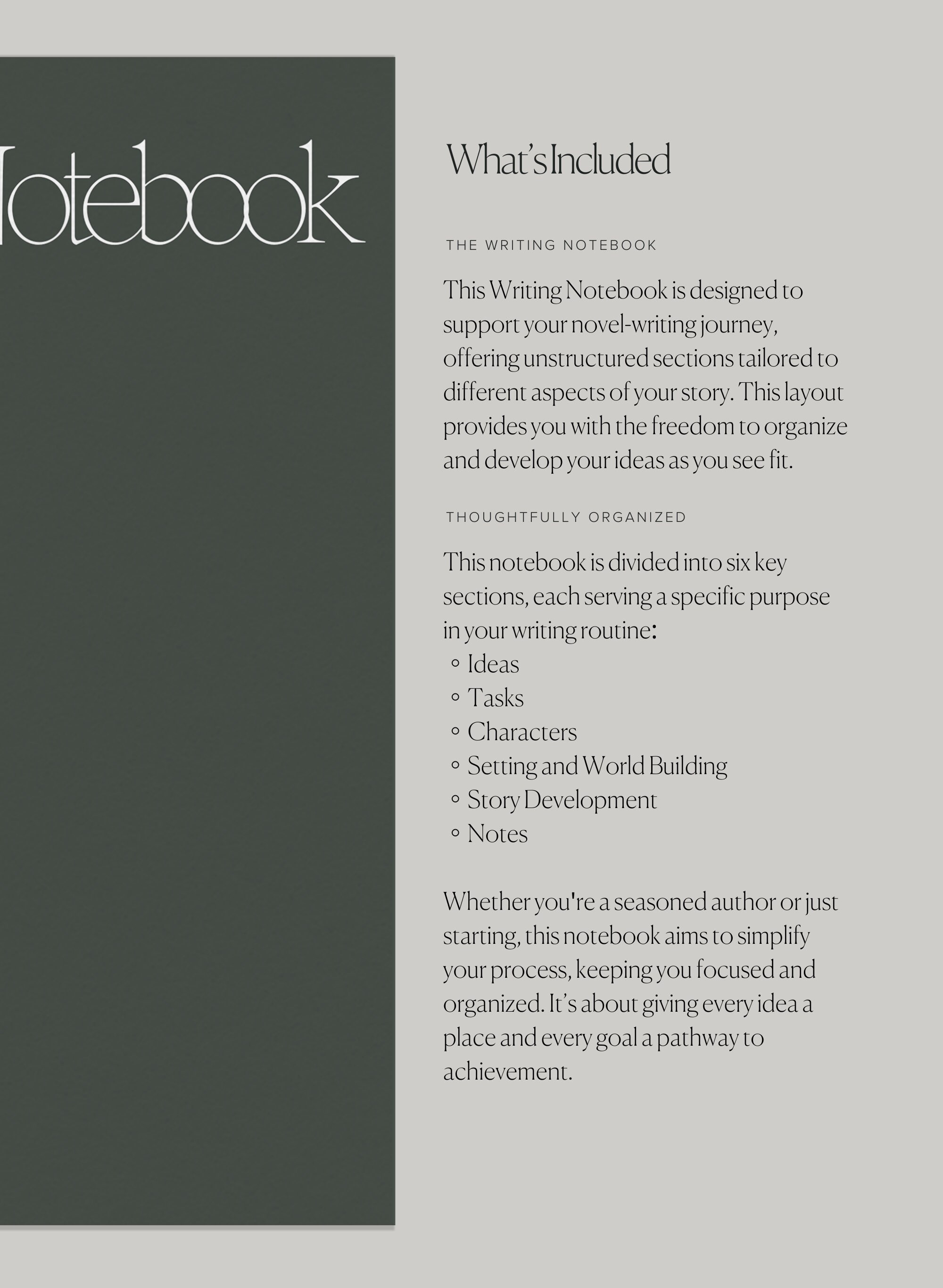 Writing Journal Story Planner Notebook for Author Planner Notebook ...