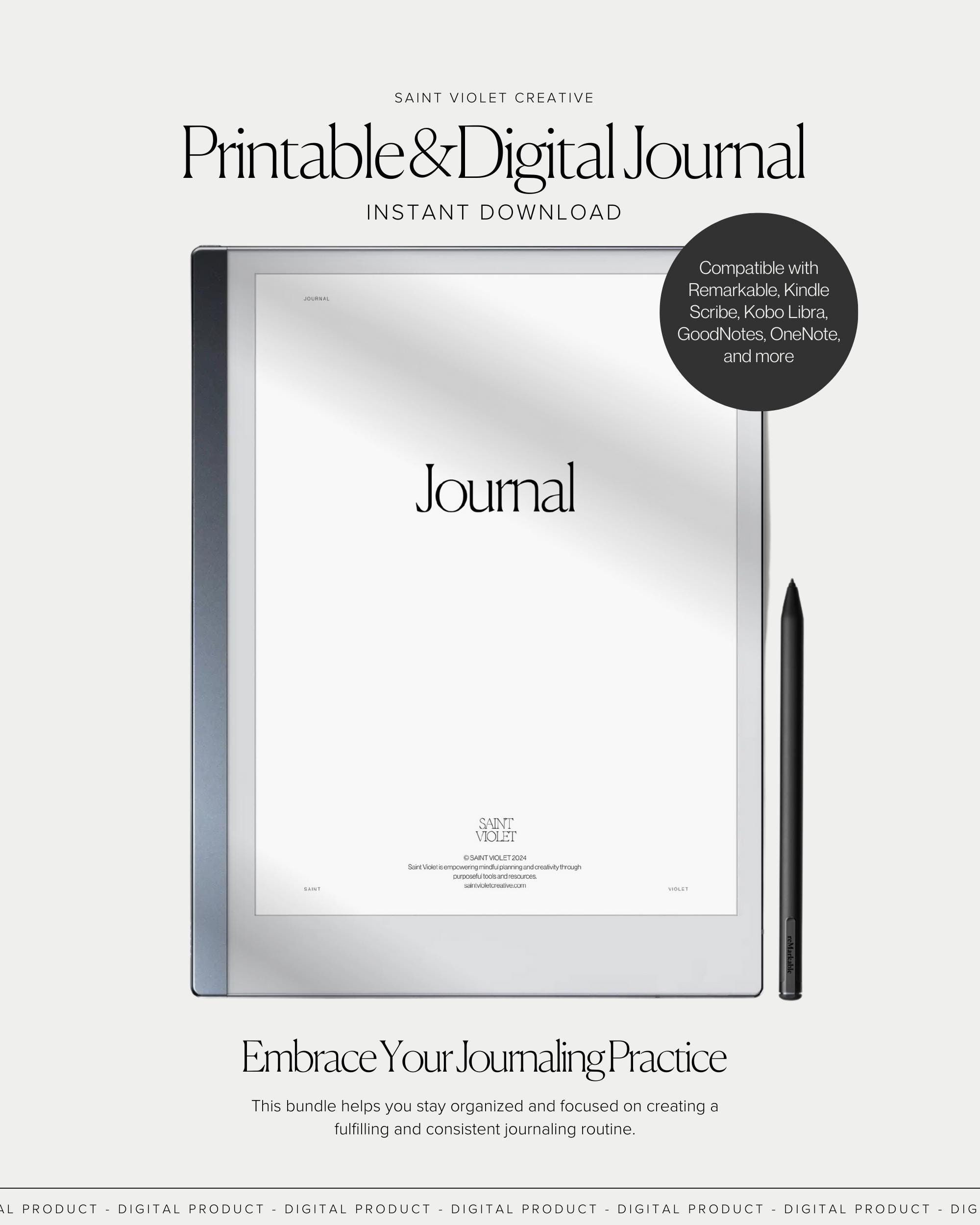 Printable Journal Pages Bundle Lined Half Lined Grid Daily Gratitude ...