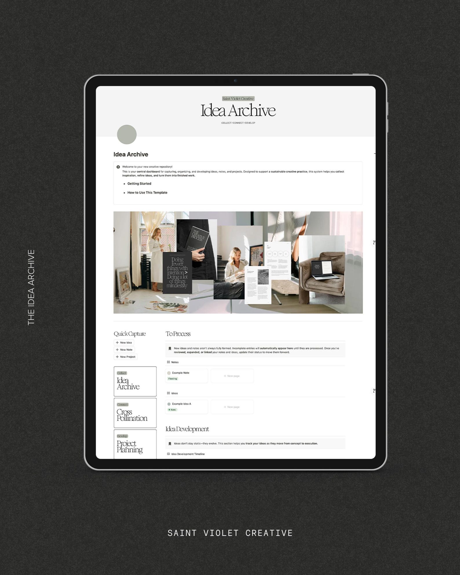 Project Planner Notion Template Digital Artist Writer Creative Notion ...