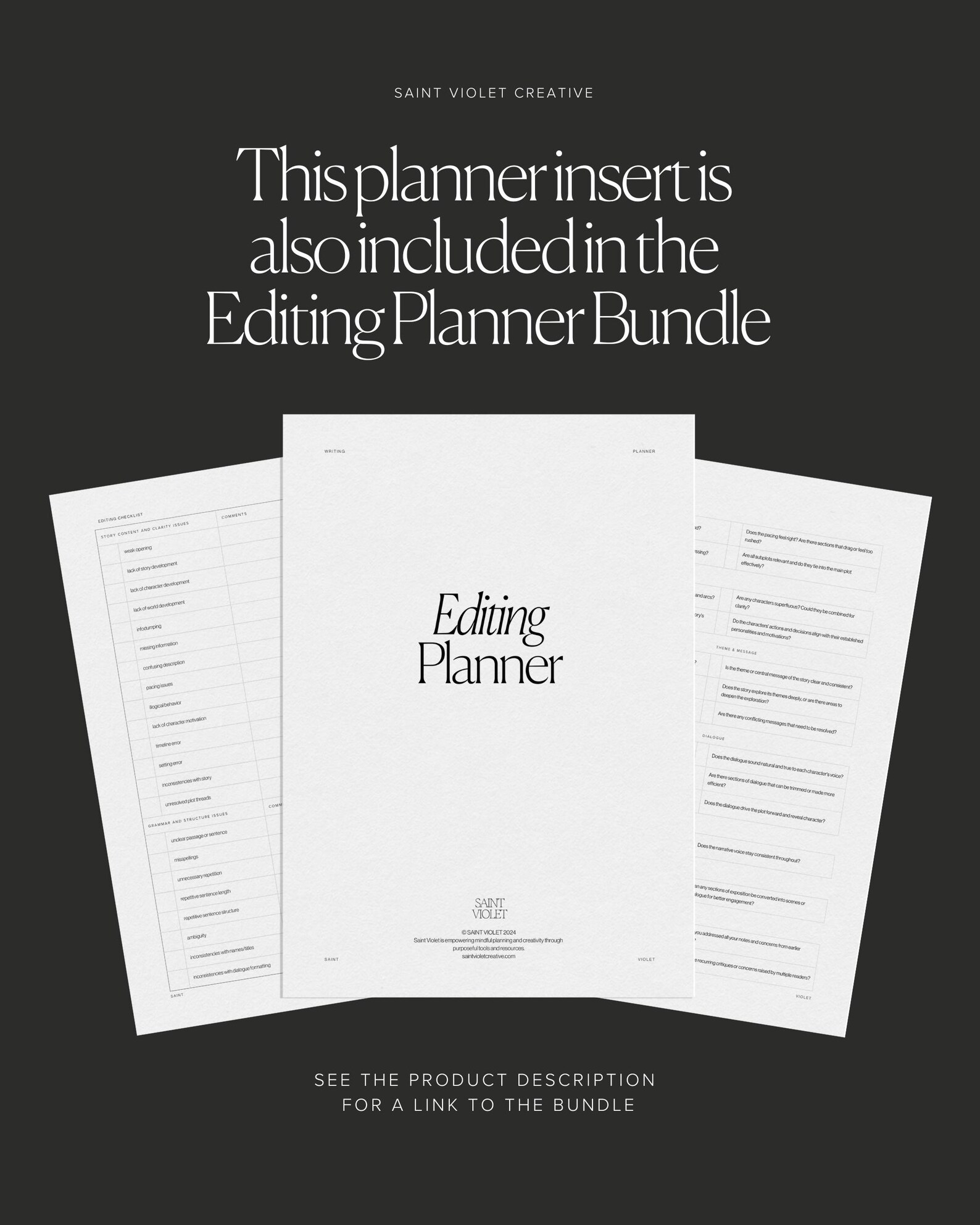 Beta Reading Checklist Planner Insert for Writers Editing Prompts ...