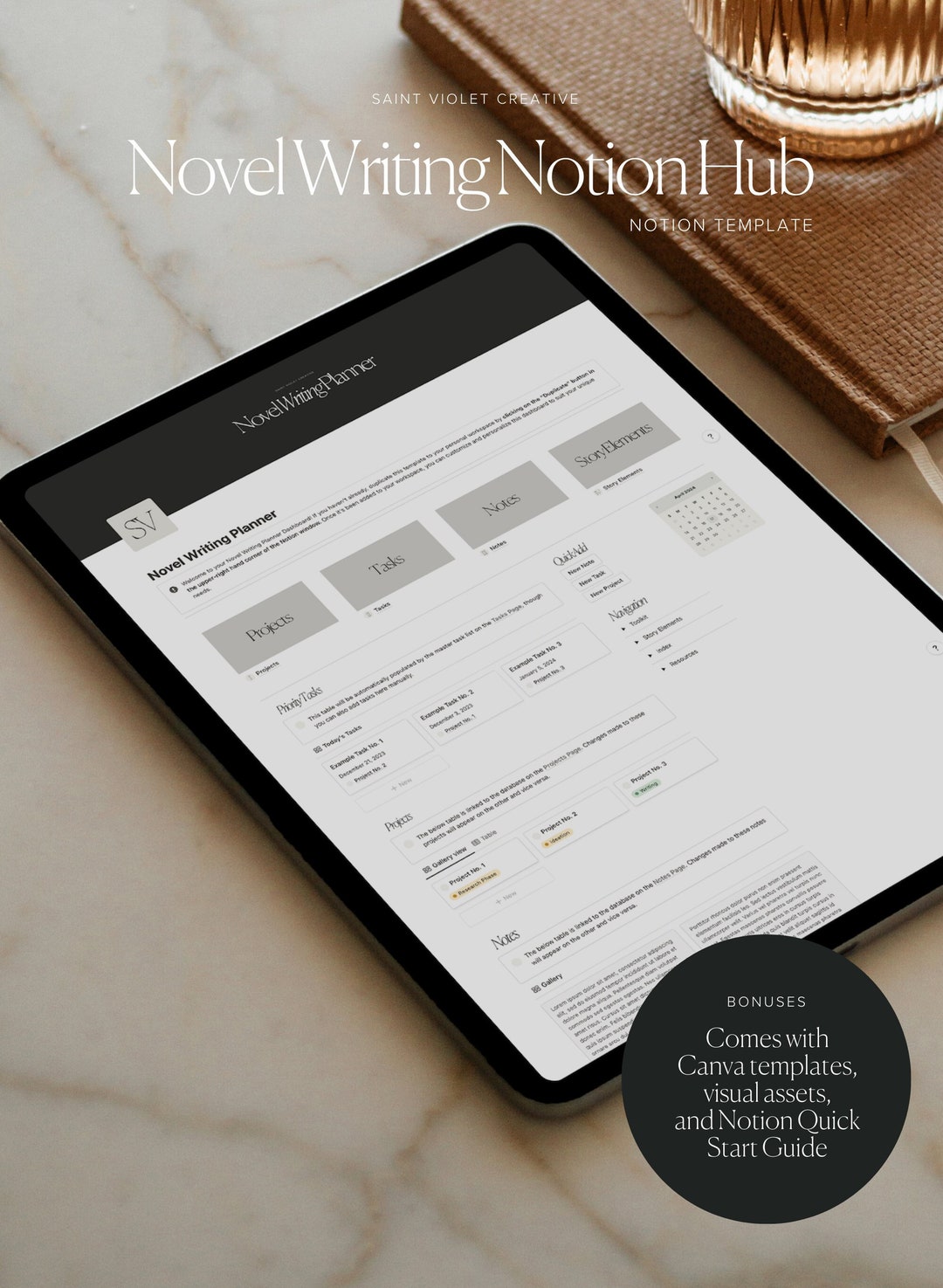 Novel Writing Notion Planner • All-in-one Notion Template for Authors ...