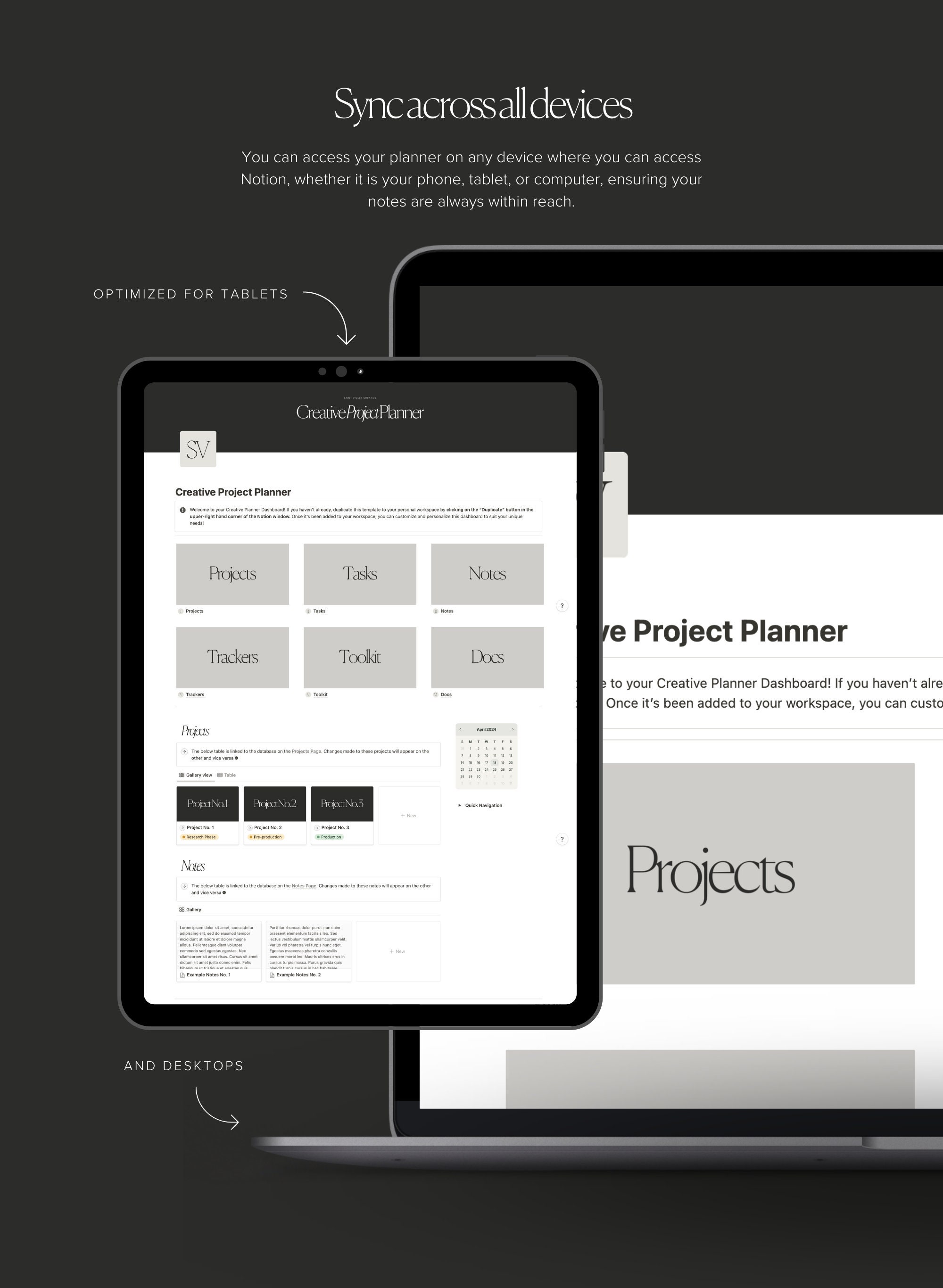 Creative Project Notion Planner Notion Template ADHD Notion Project ...