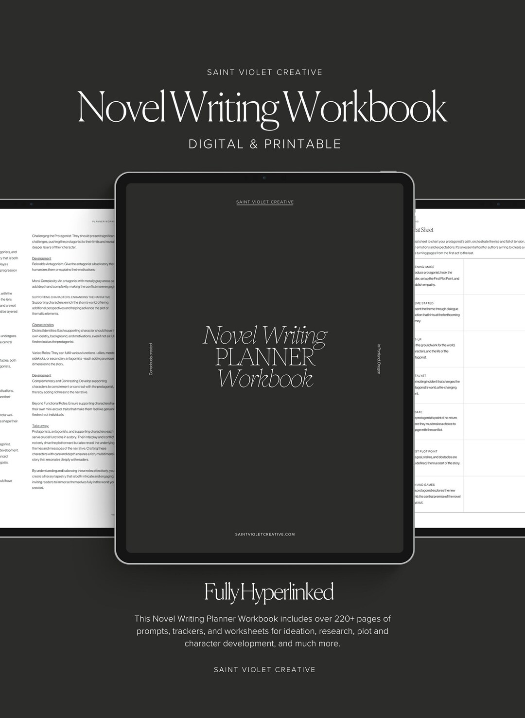 Novel Writing Digital Planner for Author Planner Plot a Novel Writer ...