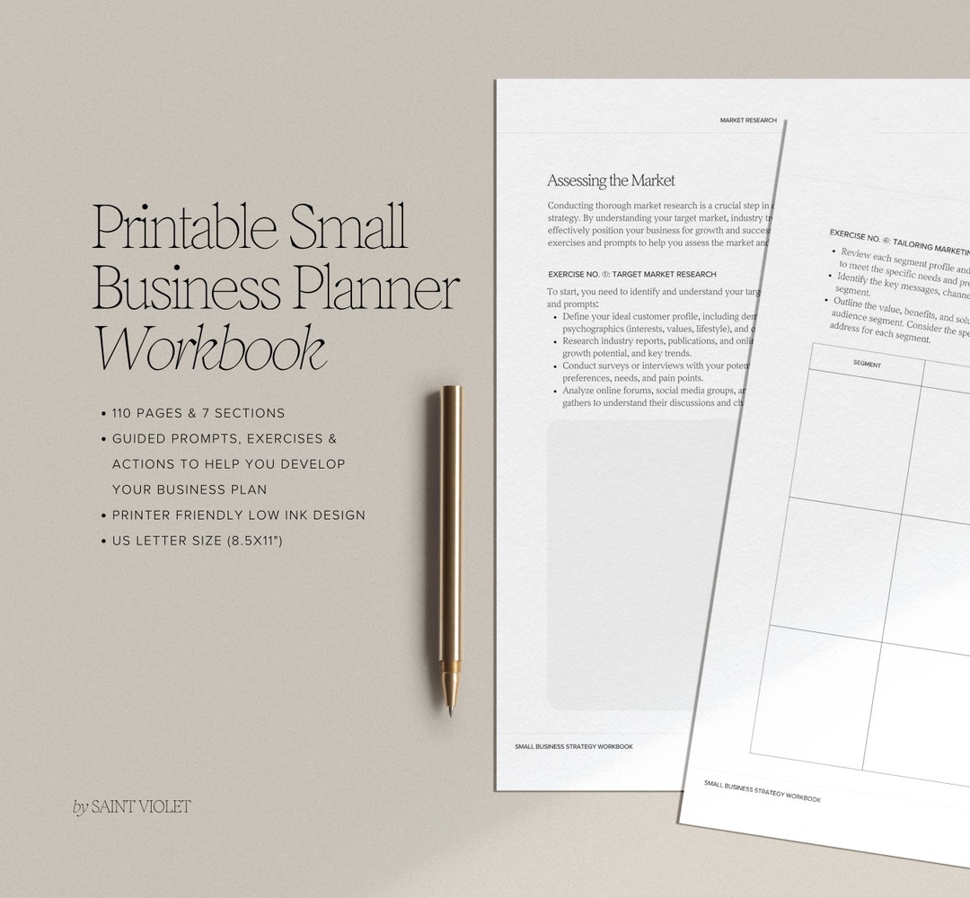 Printable Startup Business Plan Template Business Planner Printable ...