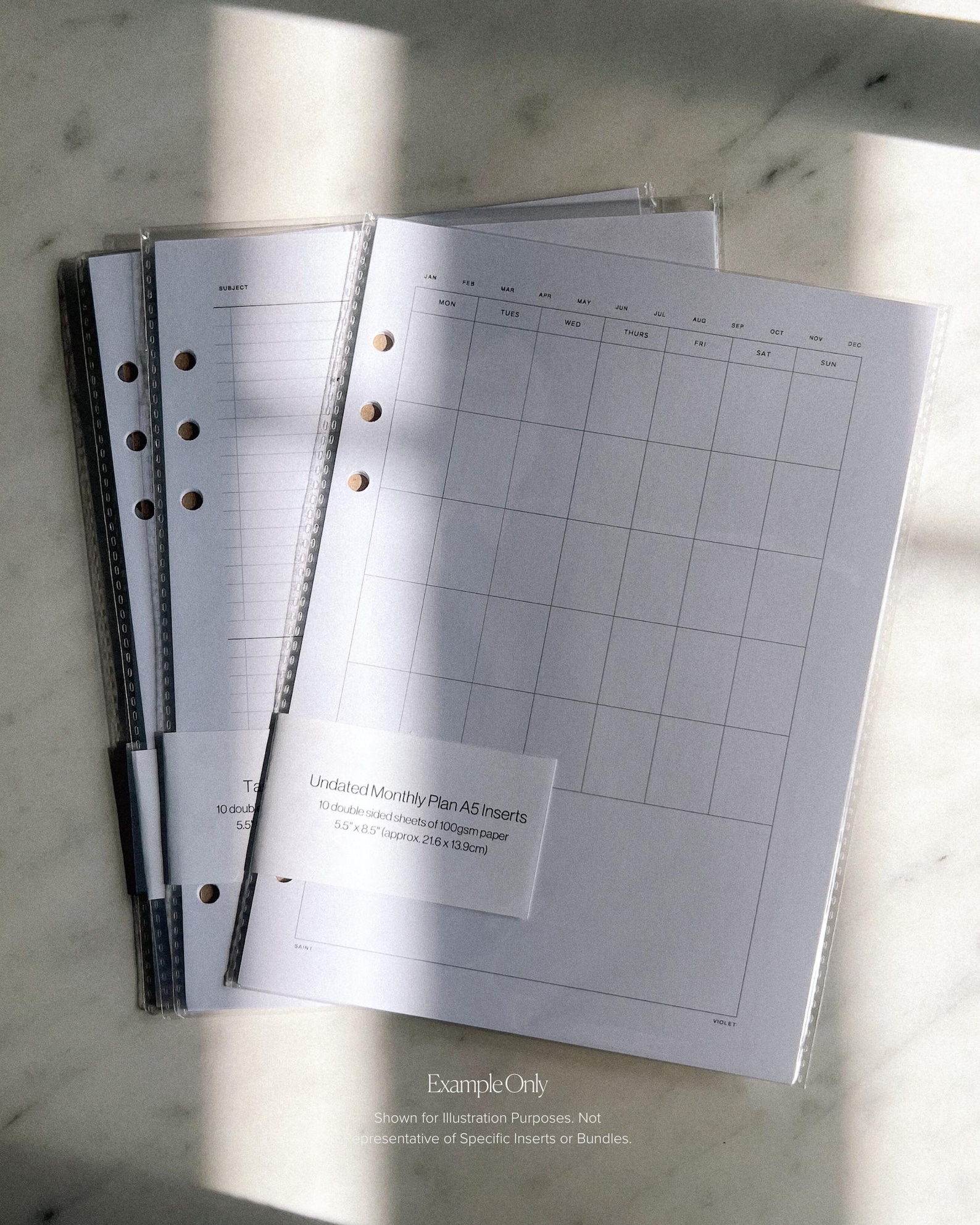 Goal Planning A5 Planner Inserts Minimalist Printed ADHD Planner Pages ...
