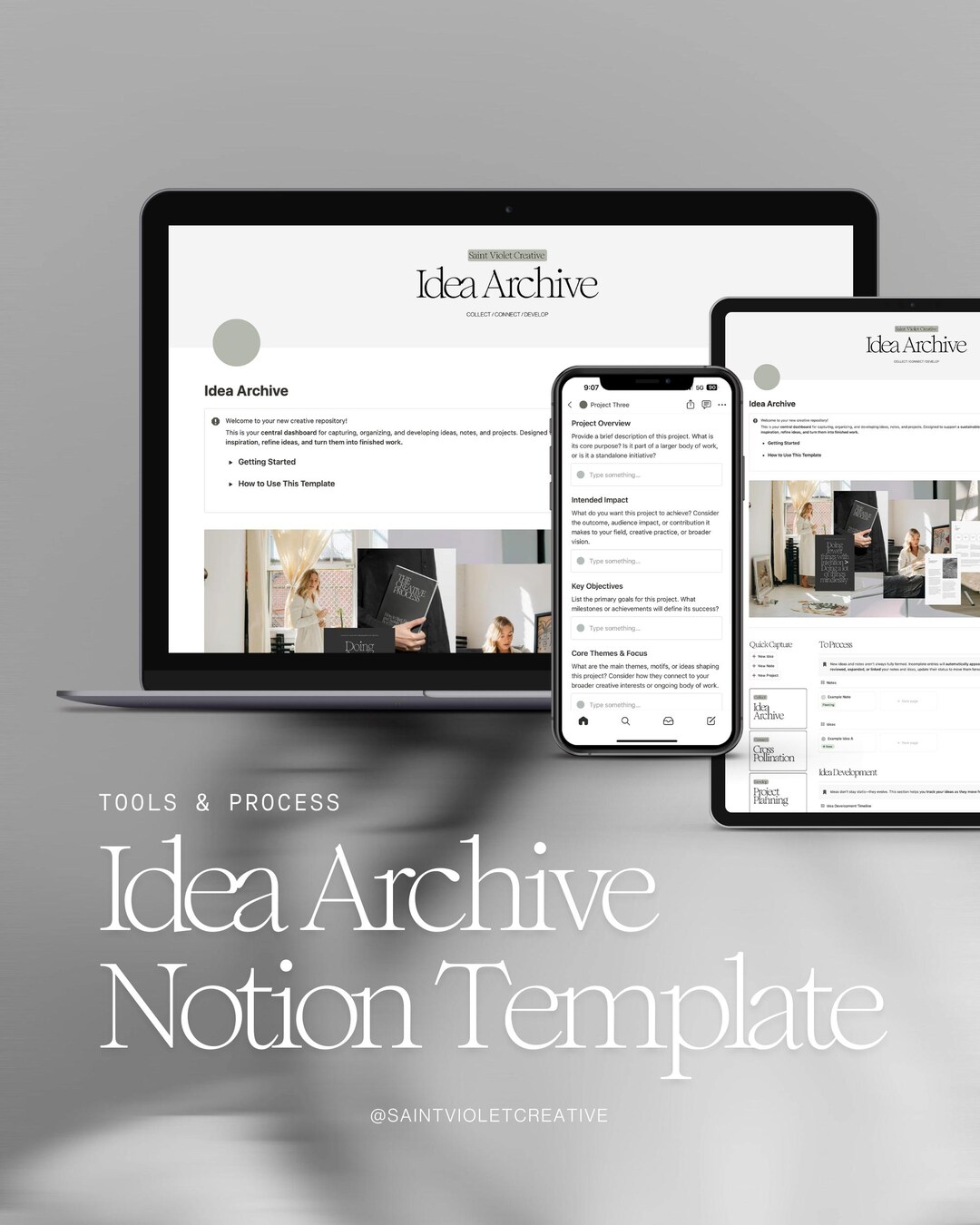 Project Planner Notion Template Digital Artist Writer Creative Notion ...