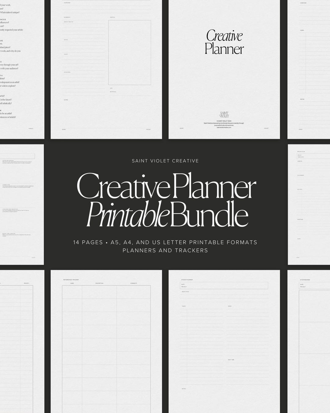 Creative Project Planner for Artists and Designers Planner Bundle ...