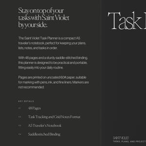 Task Tracker A5 Traveler’s Notebook Project Management Daily ...
