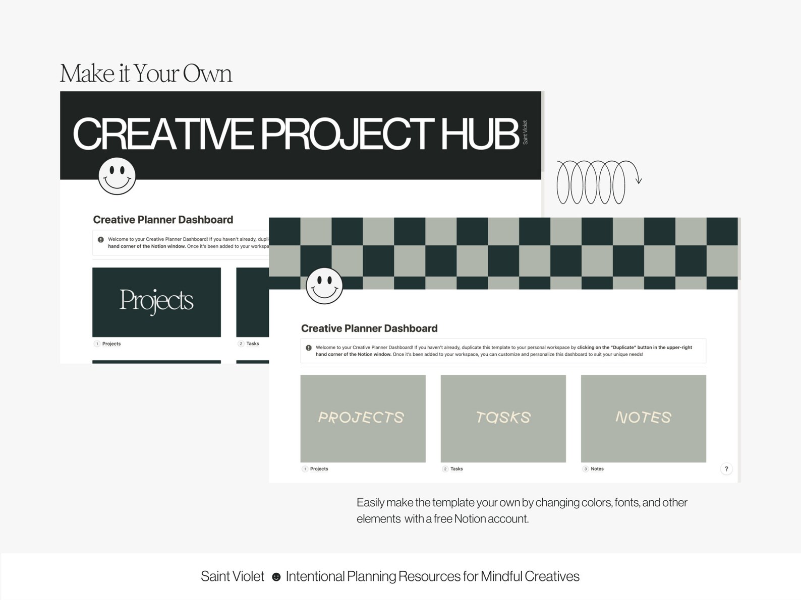 Creative Project Notion Planner Notion Template ADHD Notion Project ...