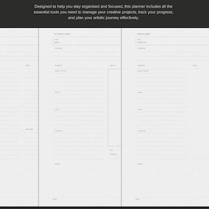 Creative Project Planner for Artists and Designers ADHD Planner ...