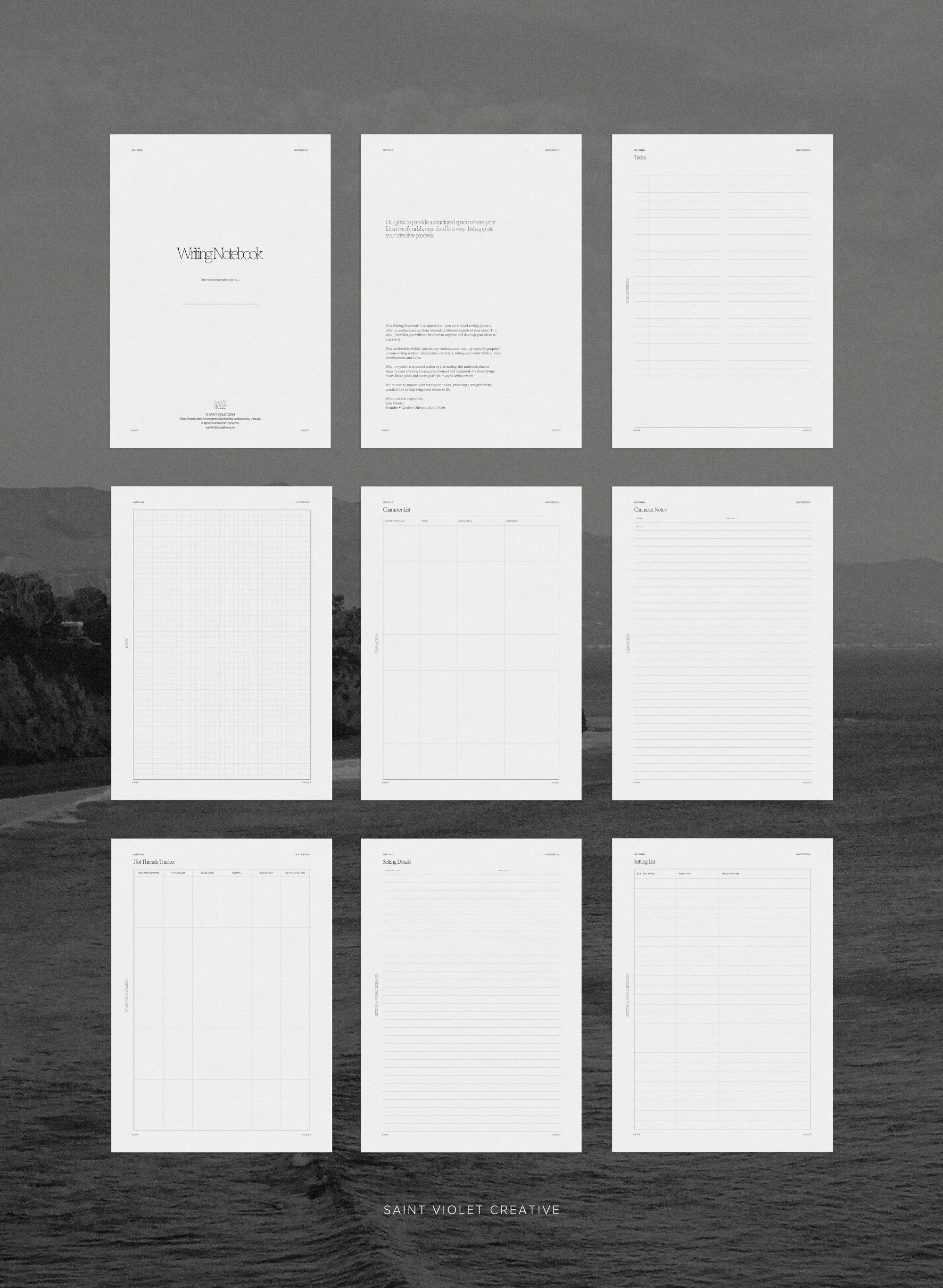 Writing Journal Story Planner Notebook for Author Planner Notebook ...