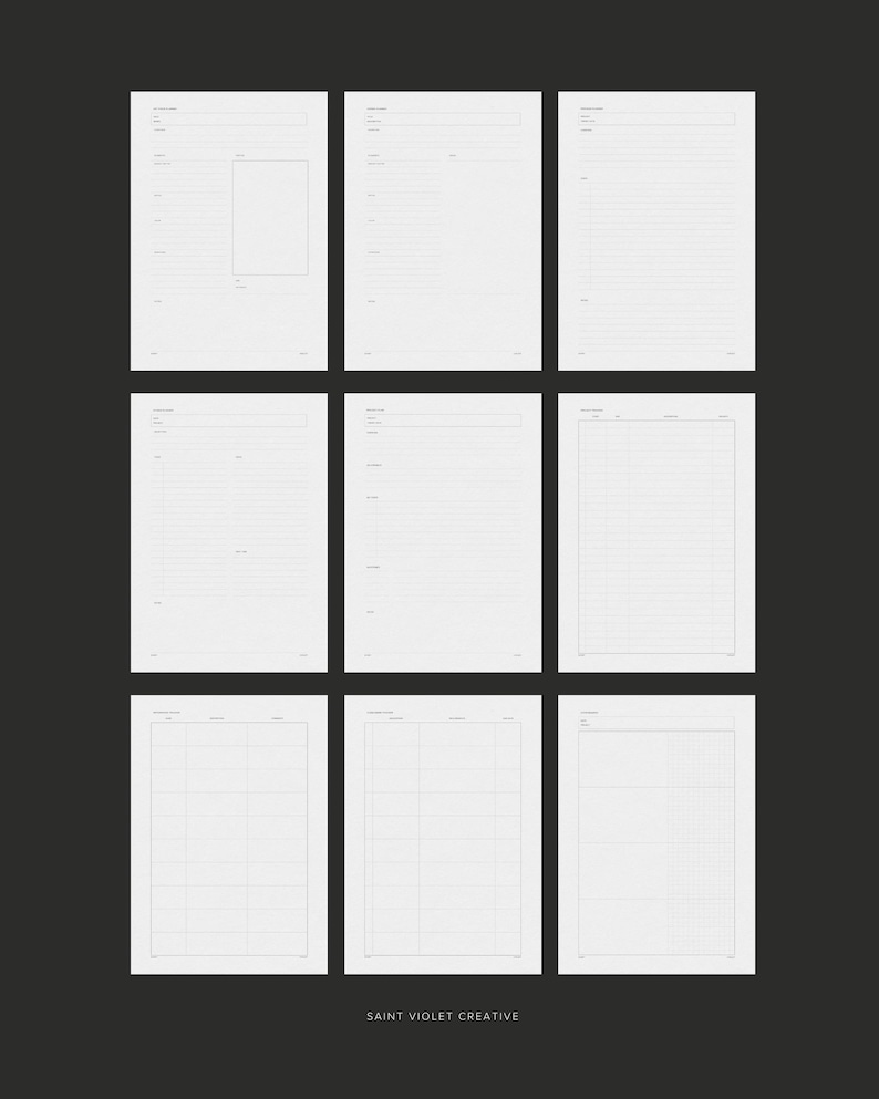 Creative Project Planner for Artists and Designers Planner Bundle ...