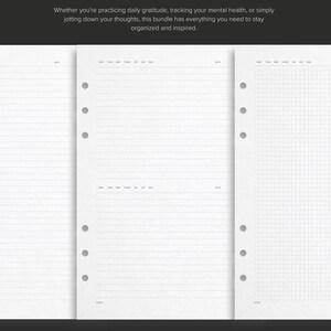 Printable Journal Pages Bundle Lined Half Lined Grid Daily Gratitude ...