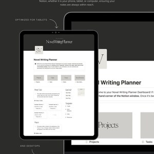 Novel Writing Notion Planner Notion Template for Authors Writers Novel ...