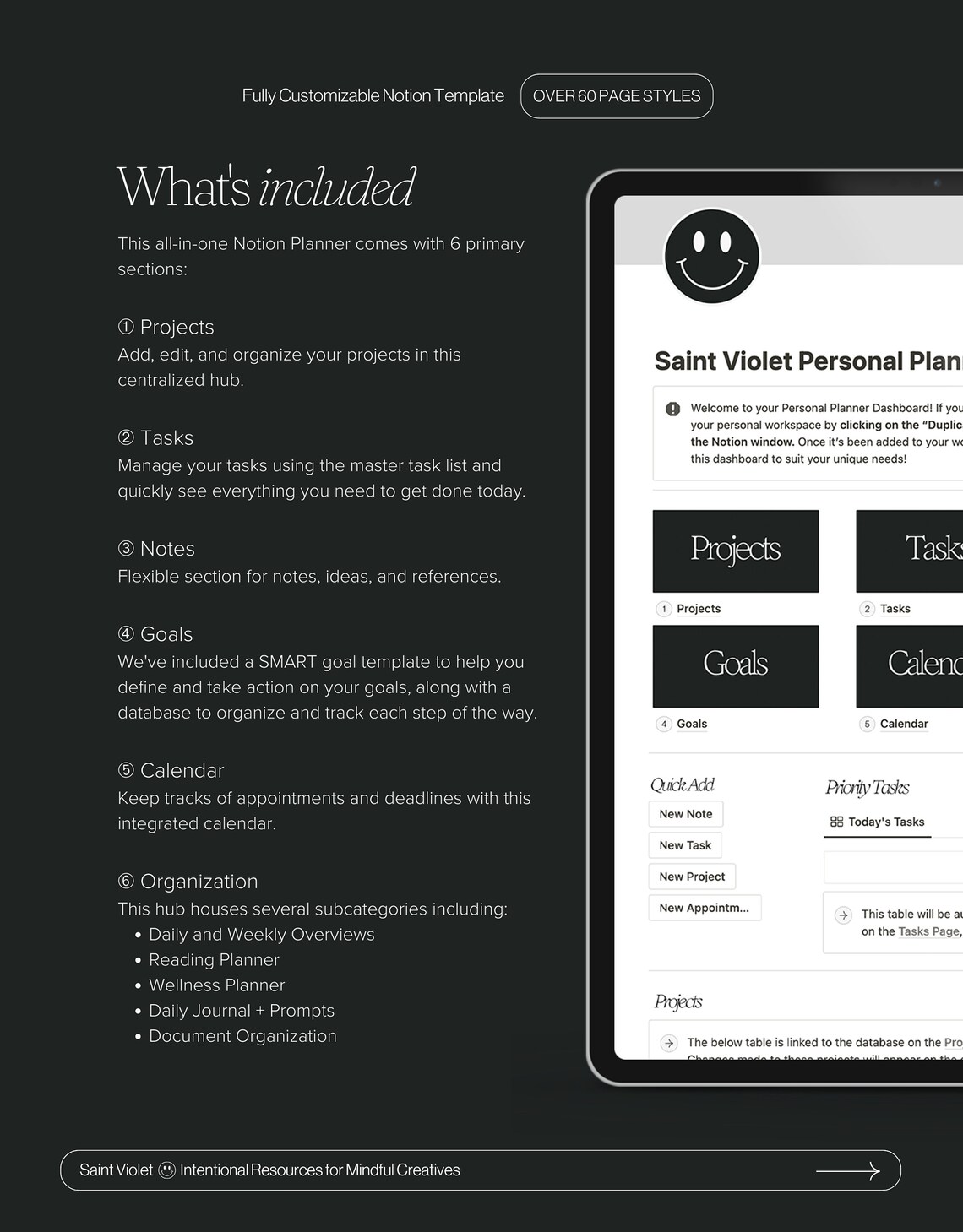 Notion Template ADHD Notion Project Management Notion Planner Digital ...