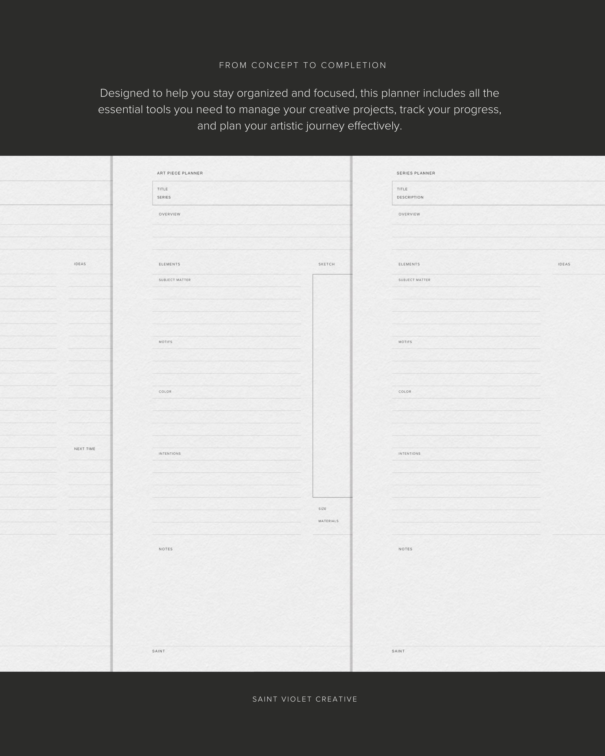 Creative Project Planner for Artists and Designers Planner Bundle ...