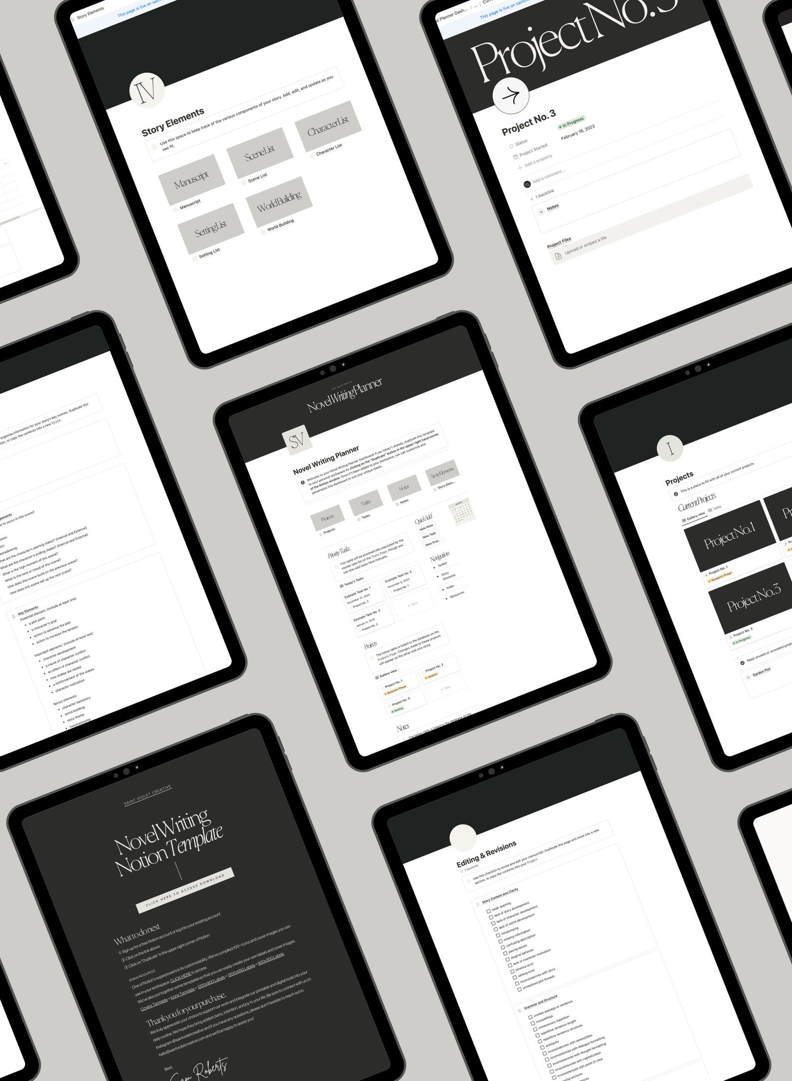 Novel Writing Notion Planner All-in-one Notion Template for Authors and ...