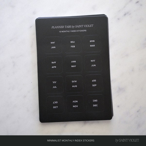 Monthly Planner Tabs - Etsy