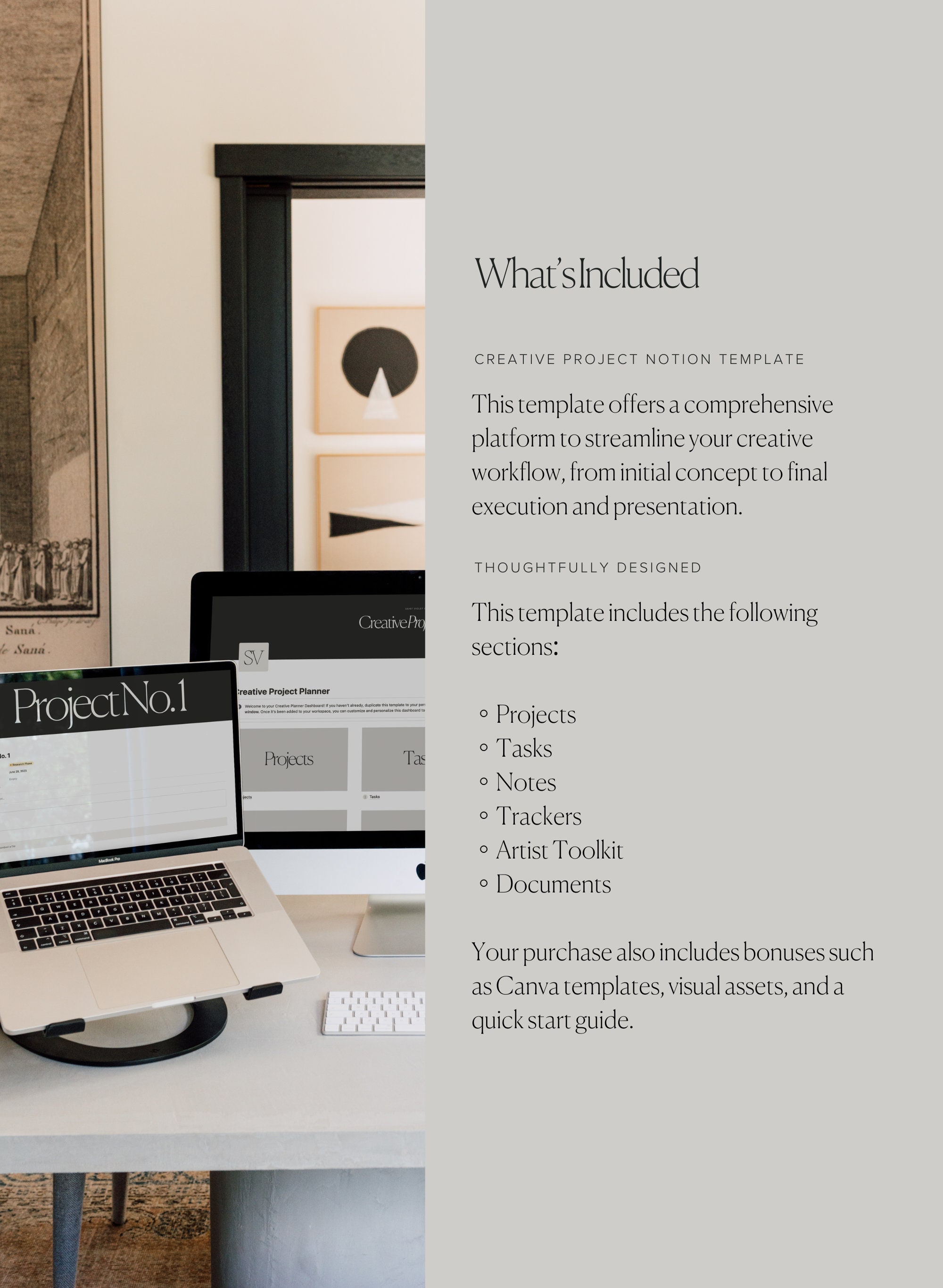 Creative Project Notion Planner Notion Template ADHD Notion Project ...