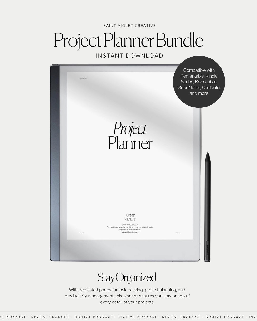 Project Planner Bundle Project Management Template Task Tracker ...