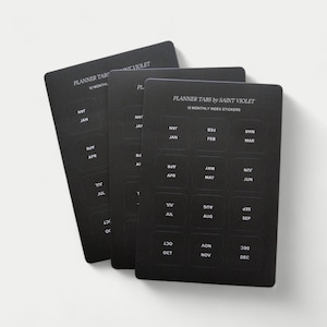 Aesthetic Monthly Planner Tabs Index Tab Stickers for Planner Section ...