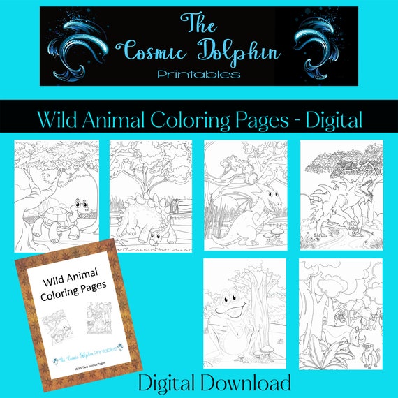 Wild Animal Coloring Pages Digital Download - Etsy