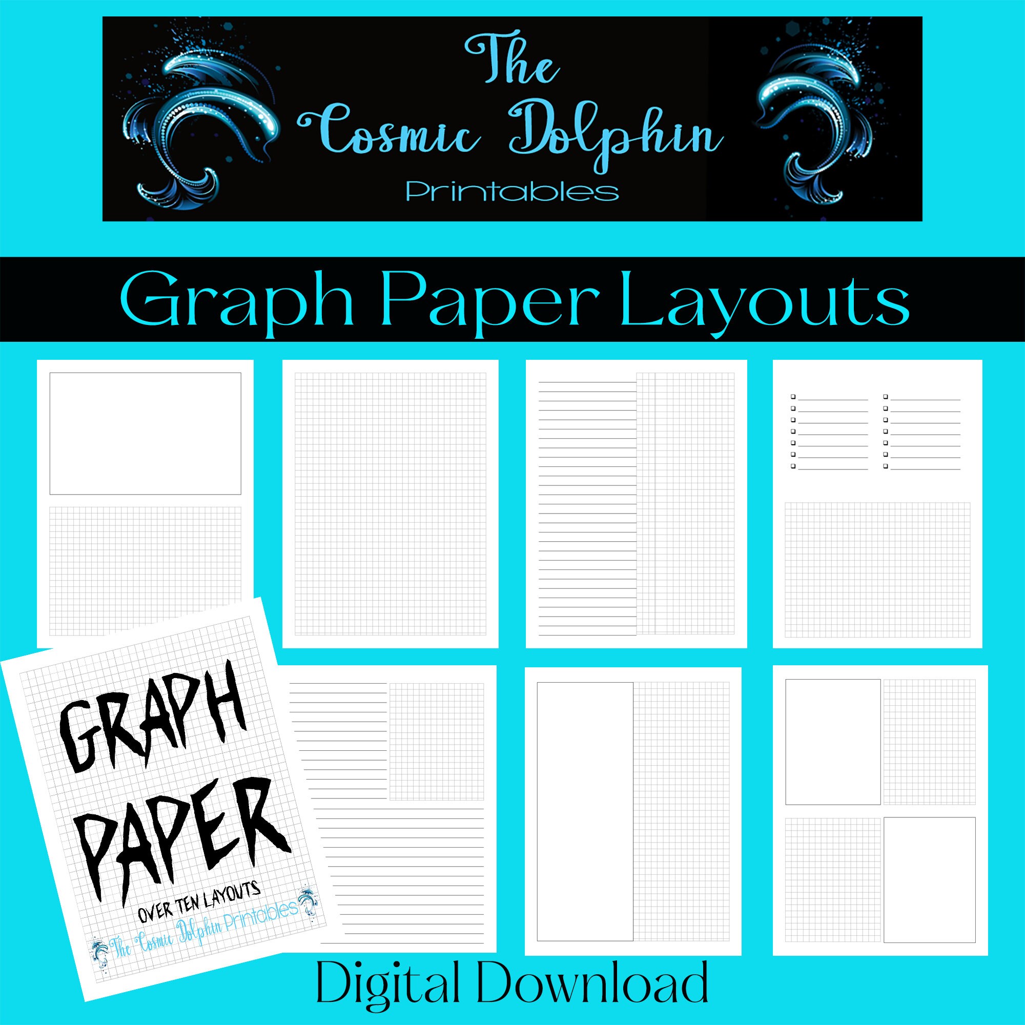 Graph Paper 10 Layouts - Etsy