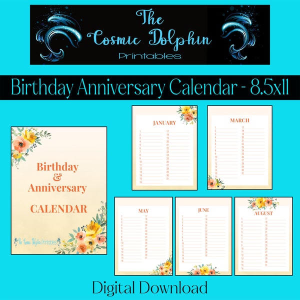 Anniversary Calendar - Etsy