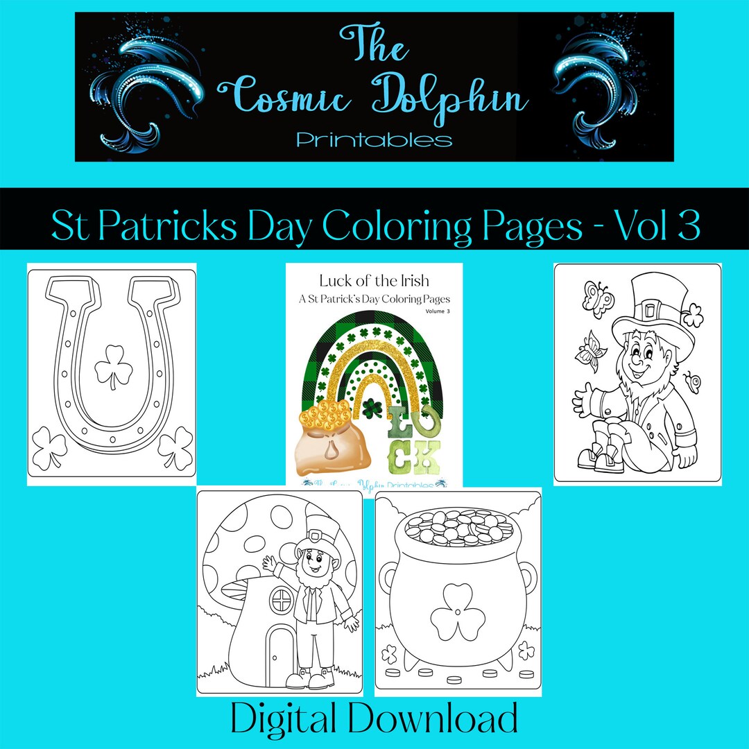 Luck of the Irish Coloring Pages - Etsy