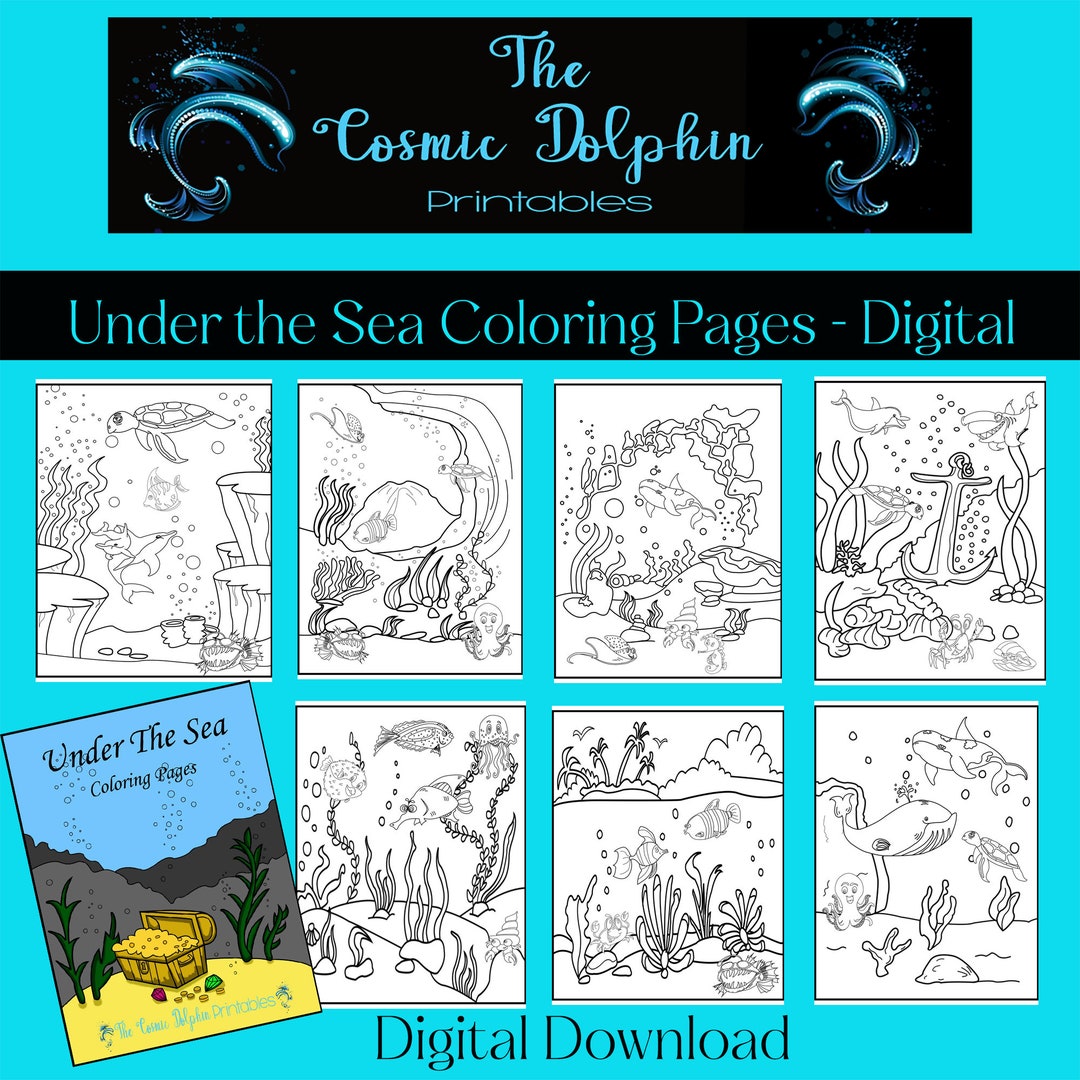 Under the Sea Coloring Pages Digital Download - Etsy