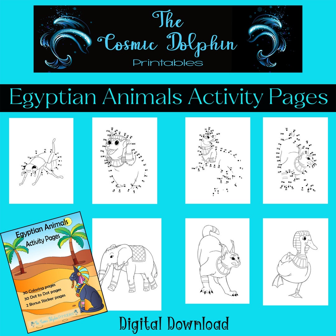 Egyptian Animal Activity Pages Digital Download - Etsy