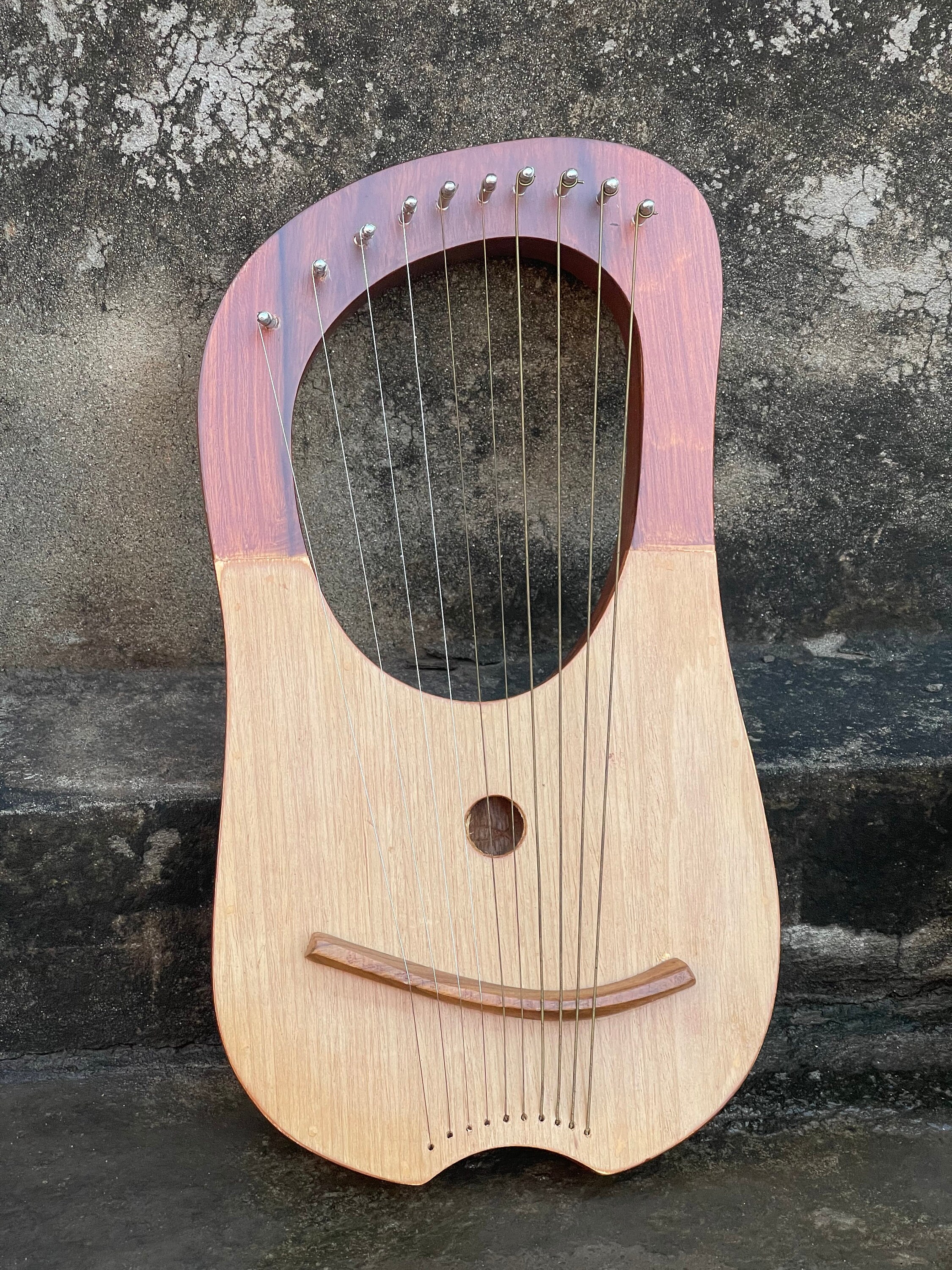 Rosewood Lyre Harp Handmade Lyre Harp 10 Strings/lyra Harp Free Bag ...