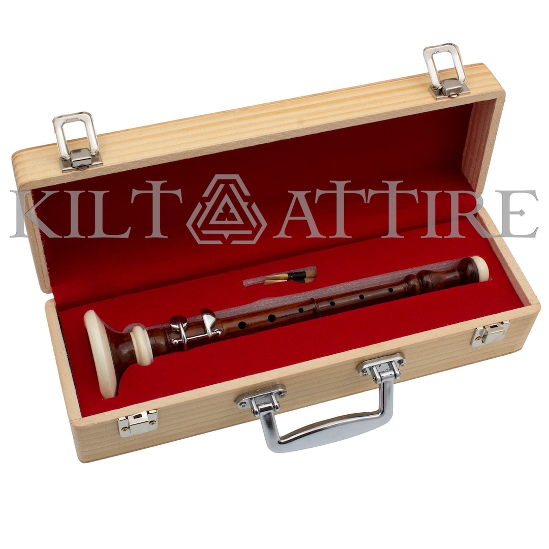 Wooden Chanter Tuneable Rosewood Bombard Chanter + 2 Reeds With Hard ...