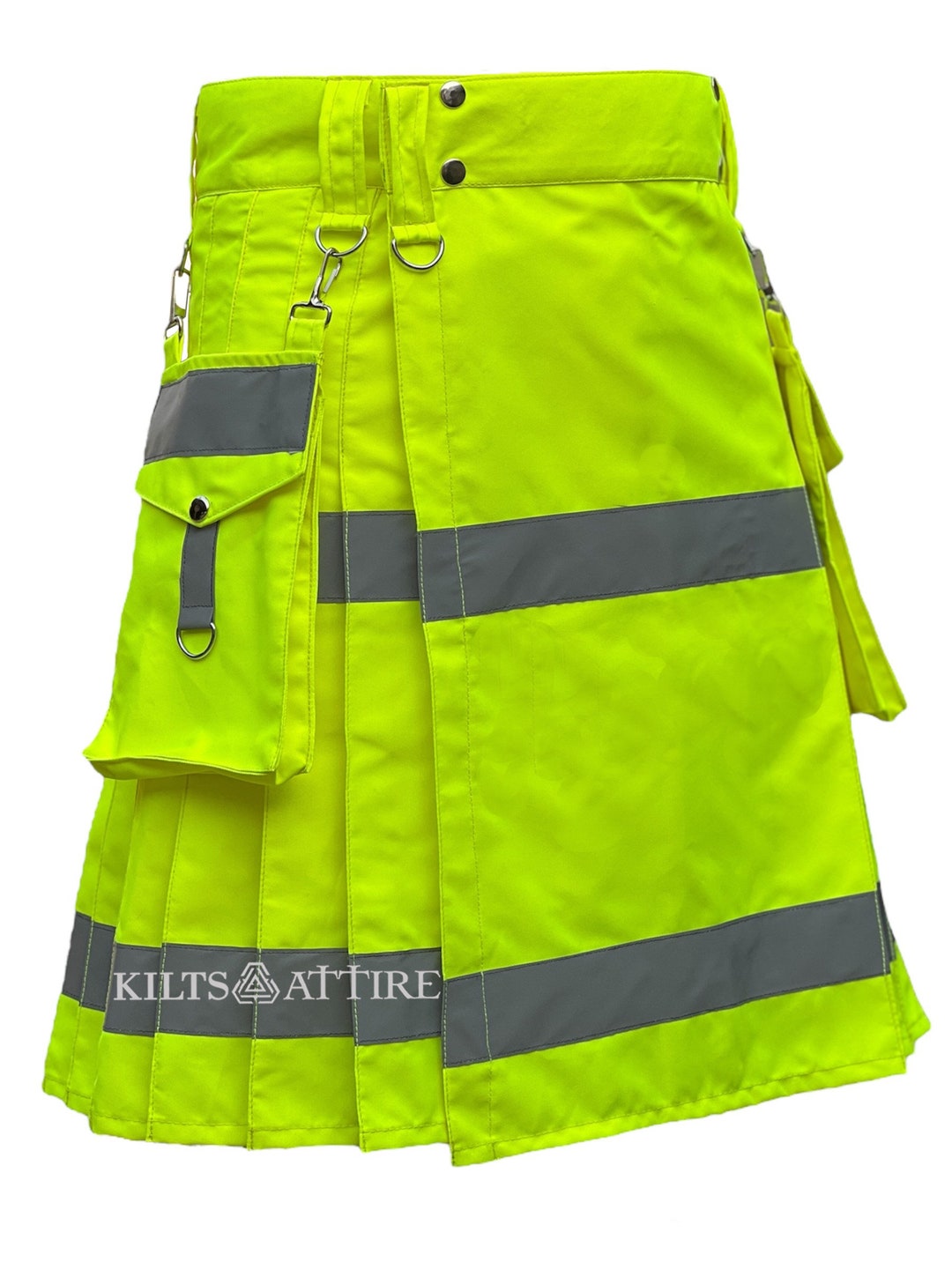 Men's Neon Green Kilt Reflector Tape Utility Kilt Sizes 28" to 62" - Etsy