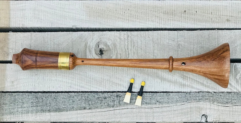 Handmade Rosewood RAUSCHPFEIFE Small Wooden Medieval Shawm Instrument ...