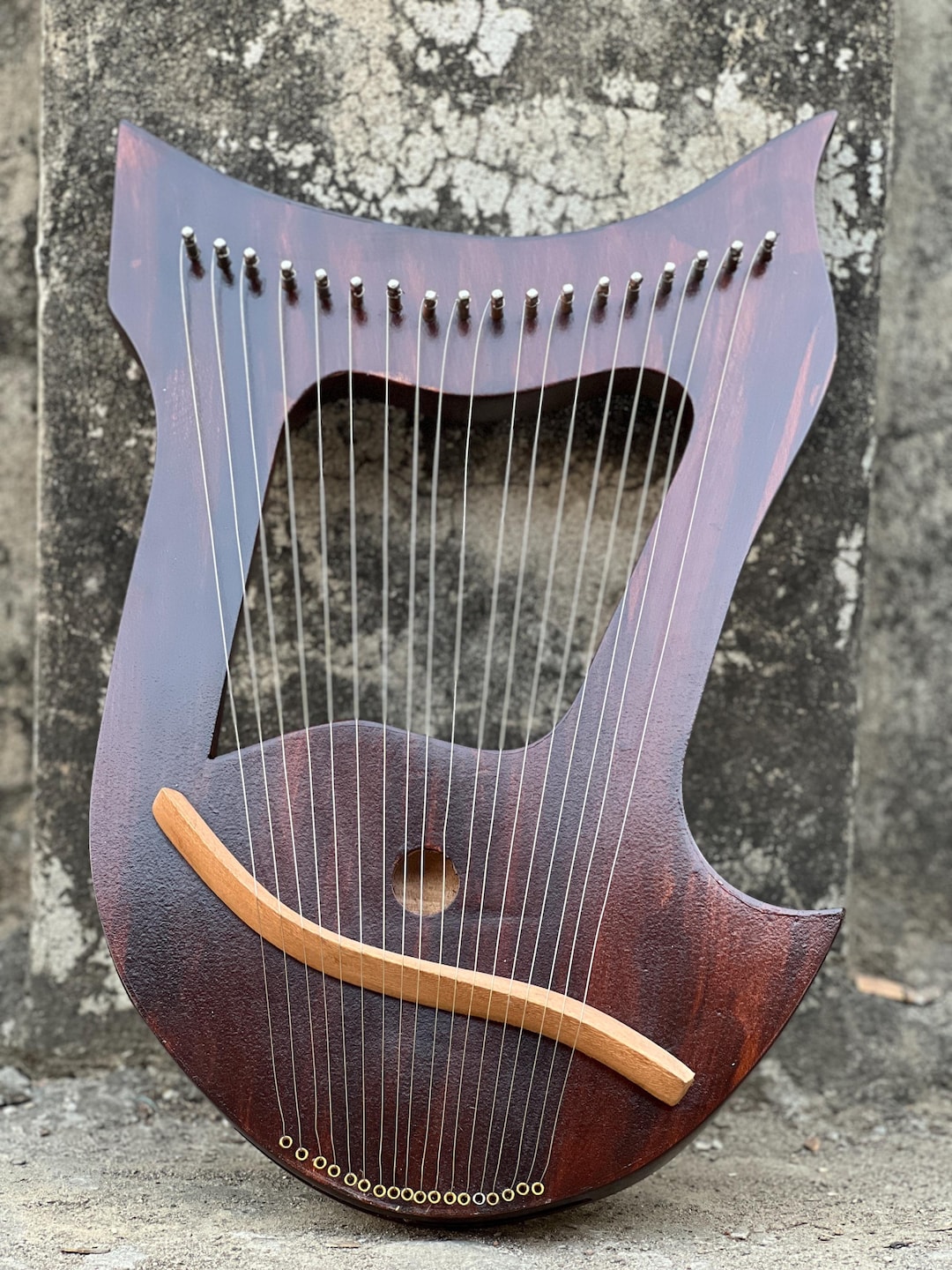 Lyre Harp 18 Strings Handmade Wooden Lyre Harp With Free Strings and ...