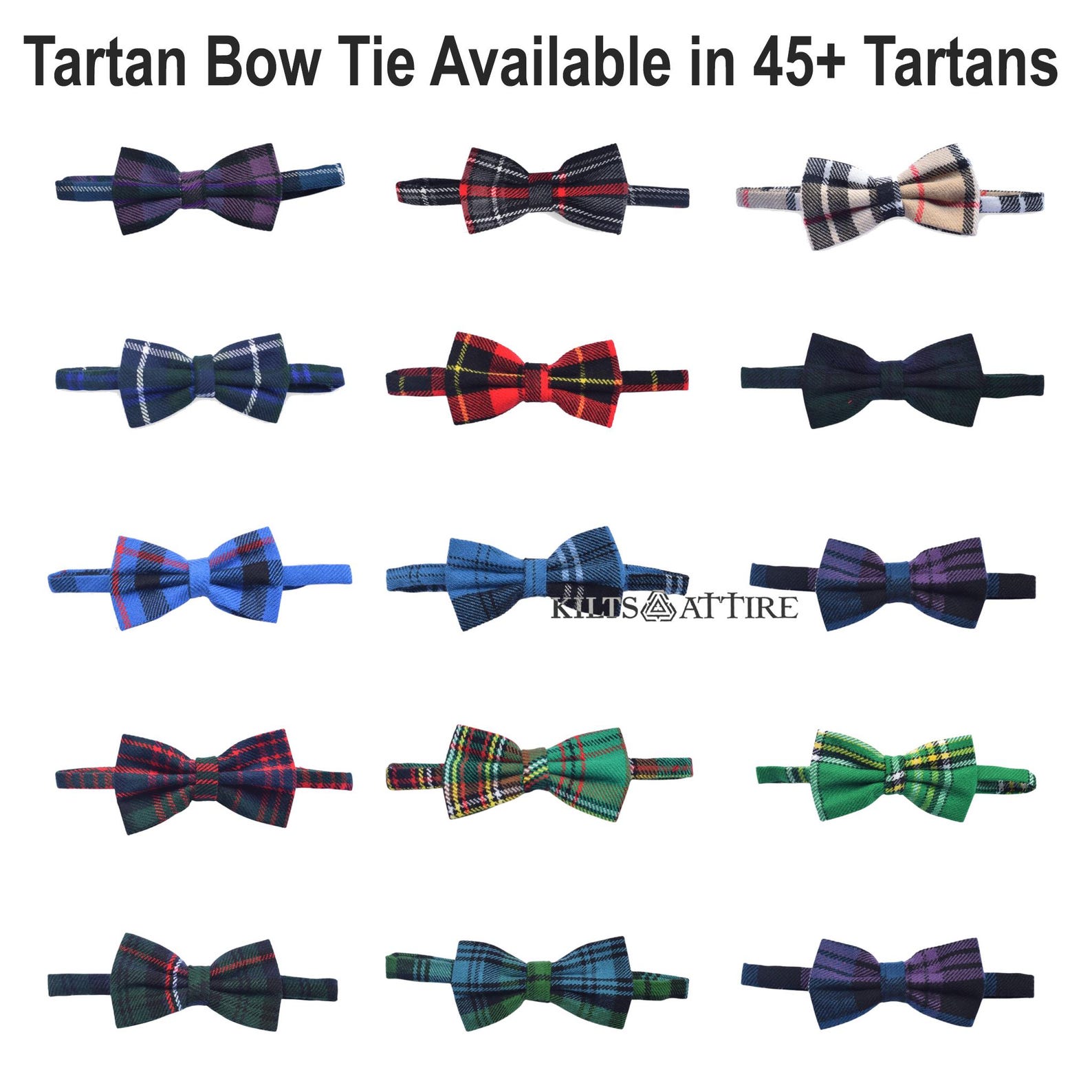 Bowtie Scottish Men's Handmade Tartan Bow Tie Available in 45+ Tartans ...