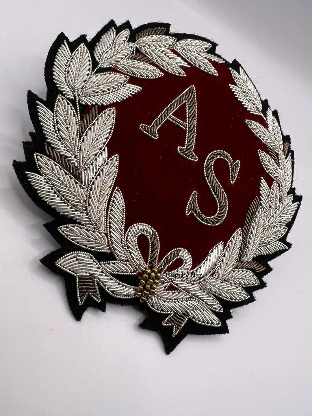 Hand Embroidered Bullion and Wire Blazer Badge Customise Jacket Crests ...