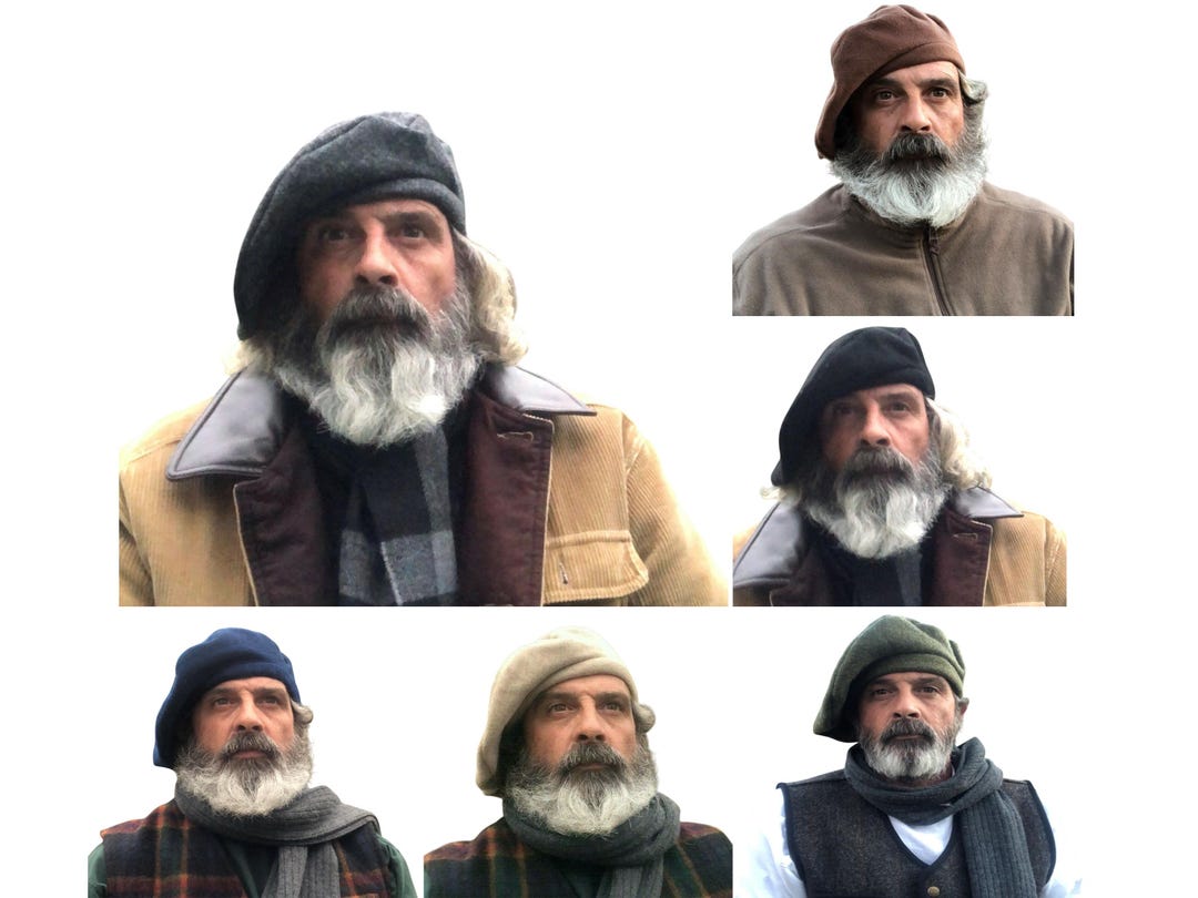 Men's Wool Scot Bonnet Tam Hat Scottish Highlander Traditional Kilt ...