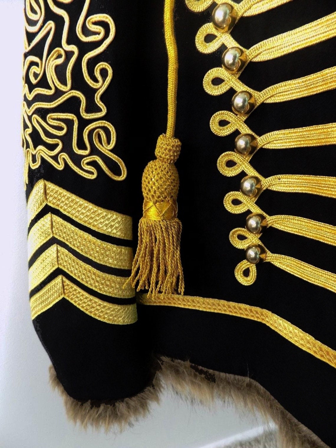 Men's Napoleonic Hussar Jacket - 18th Century Military Uniform Tunic ...