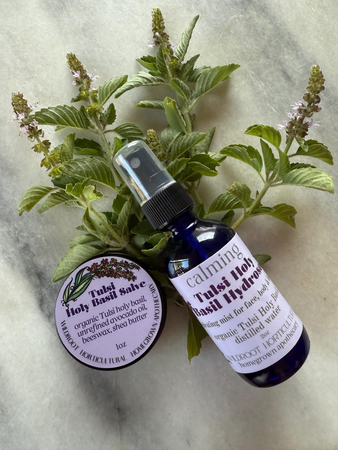 Calming Tulsi Holy Basil Hydrosol & Salve Bundle - Etsy