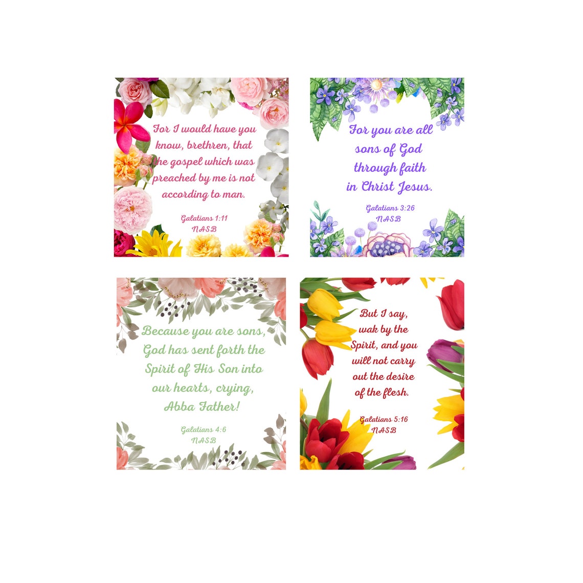 Scripture Cards | Scripture Printable | Instant Download | Bible Verse ...
