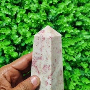 Beautiful Cinnabar Quartz Obelisk Tower | High Quality Cinnabar Point | Wealth Stone | Healing ...