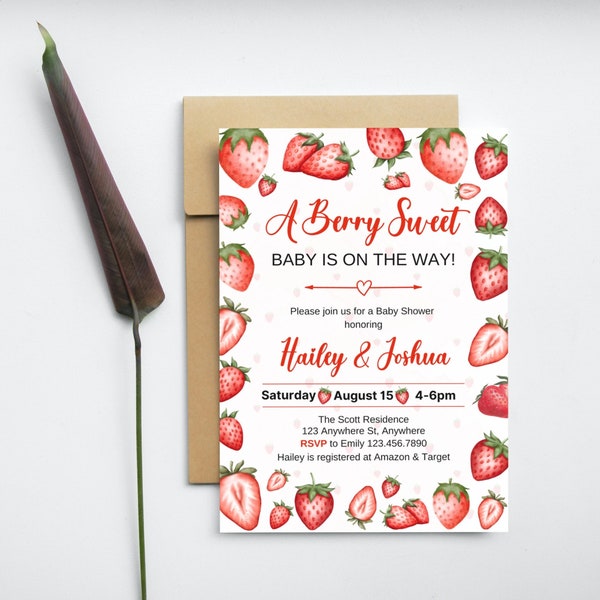 A Berry Sweet Baby is on the Way - Etsy