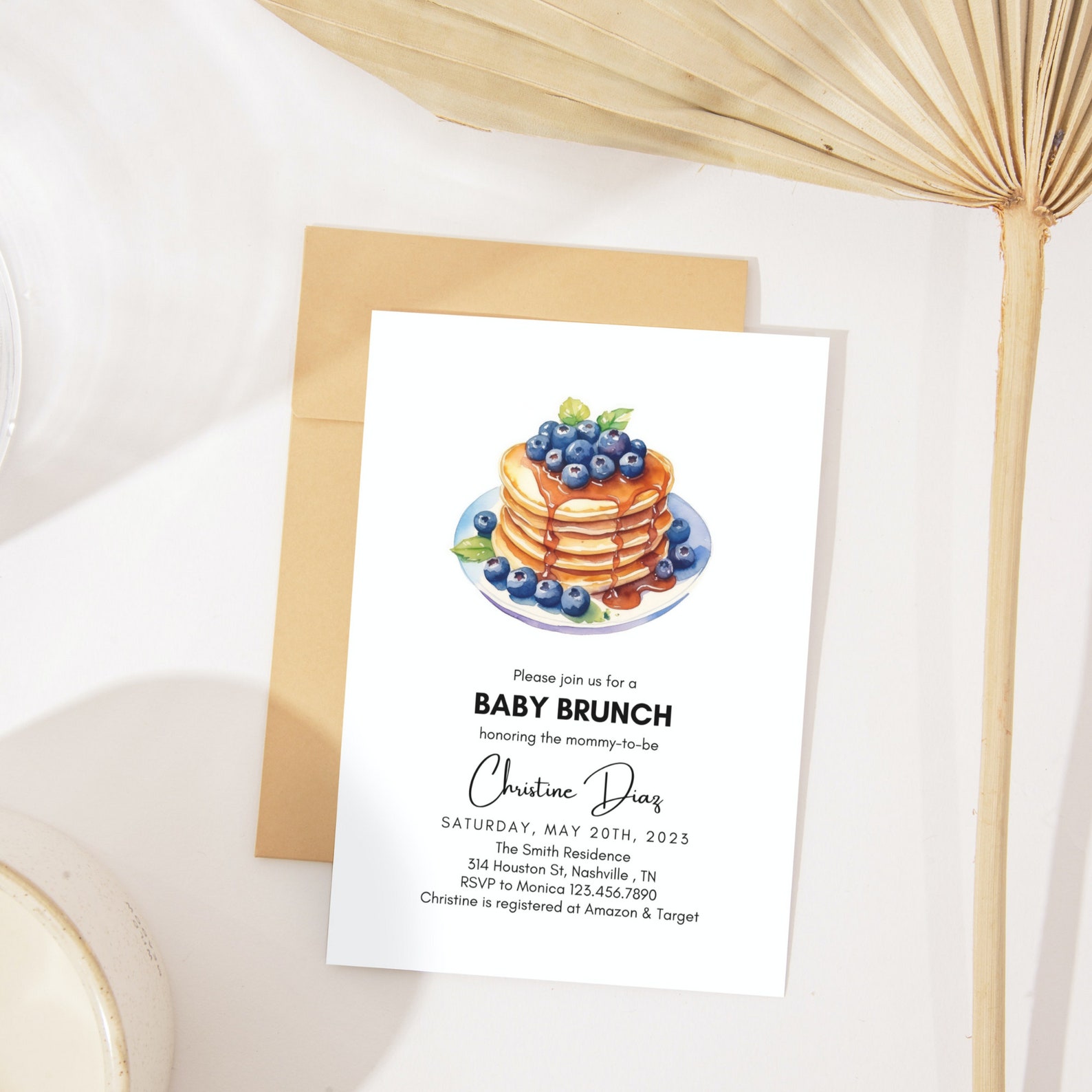 Baby Brunch Invitation, Baby Shower Brunch Invitation, Baby Shower ...